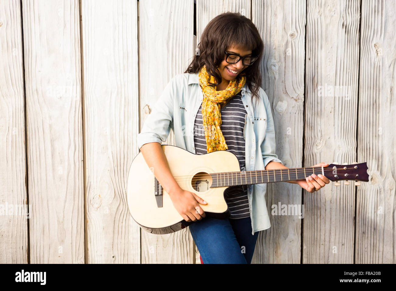 Cool young woman guitar hi-res stock photography and images - Alamy