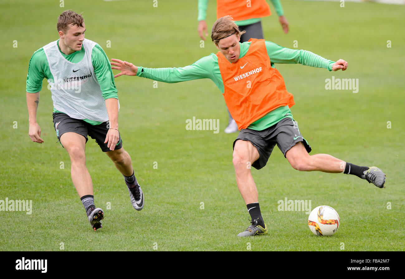 Belek, Turkey. 13th Jan, 2016. Interim player Jordan Morris (l) of ...