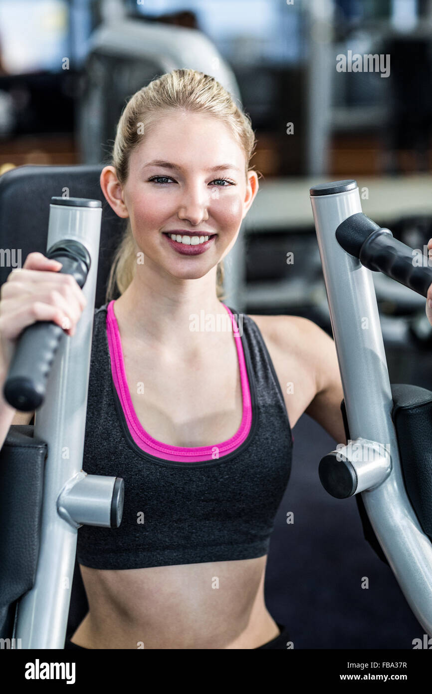 Girl using exercise machine hi-res stock photography and images - Alamy