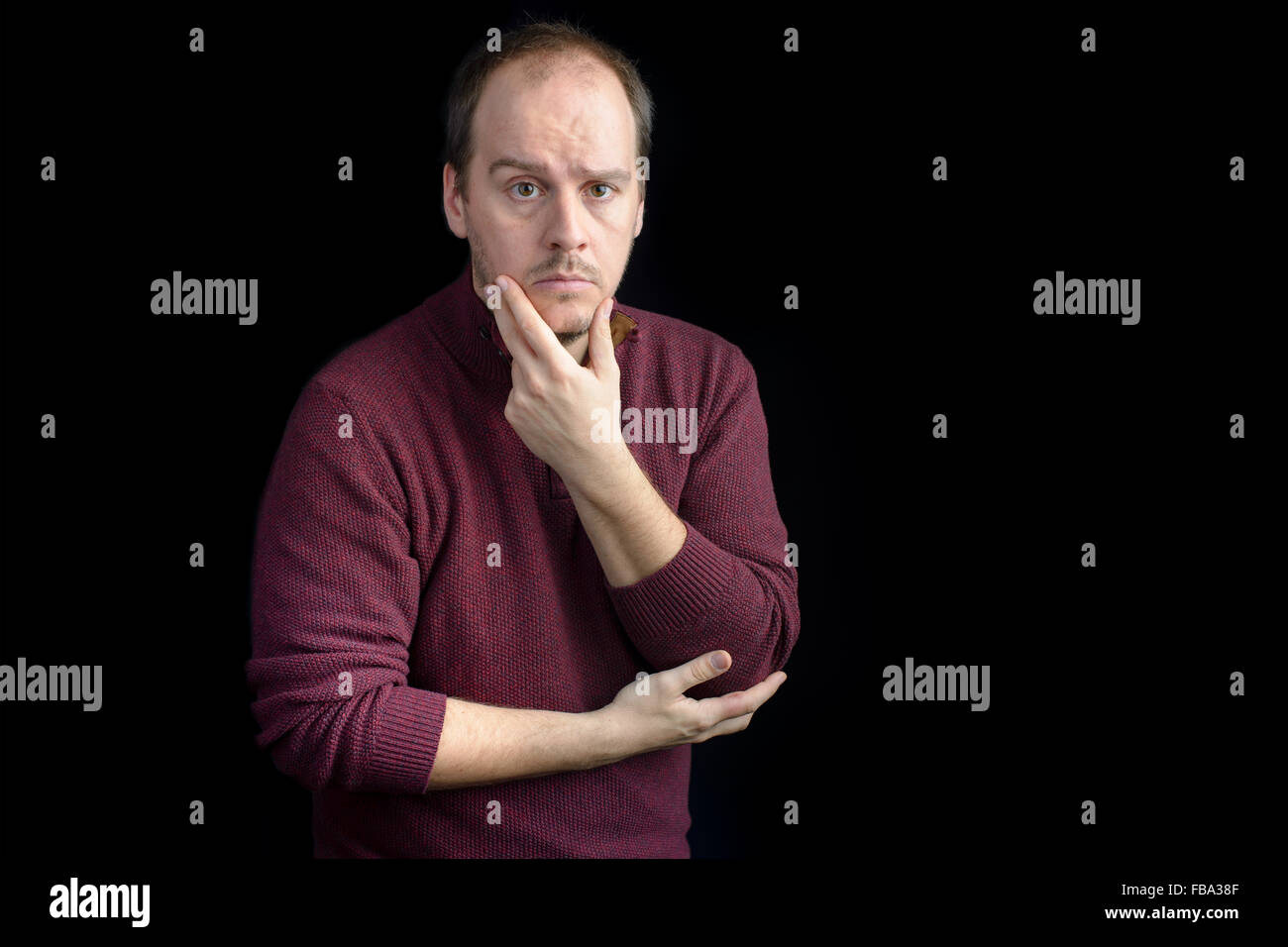 Men thinking and wondering Stock Photo - Alamy