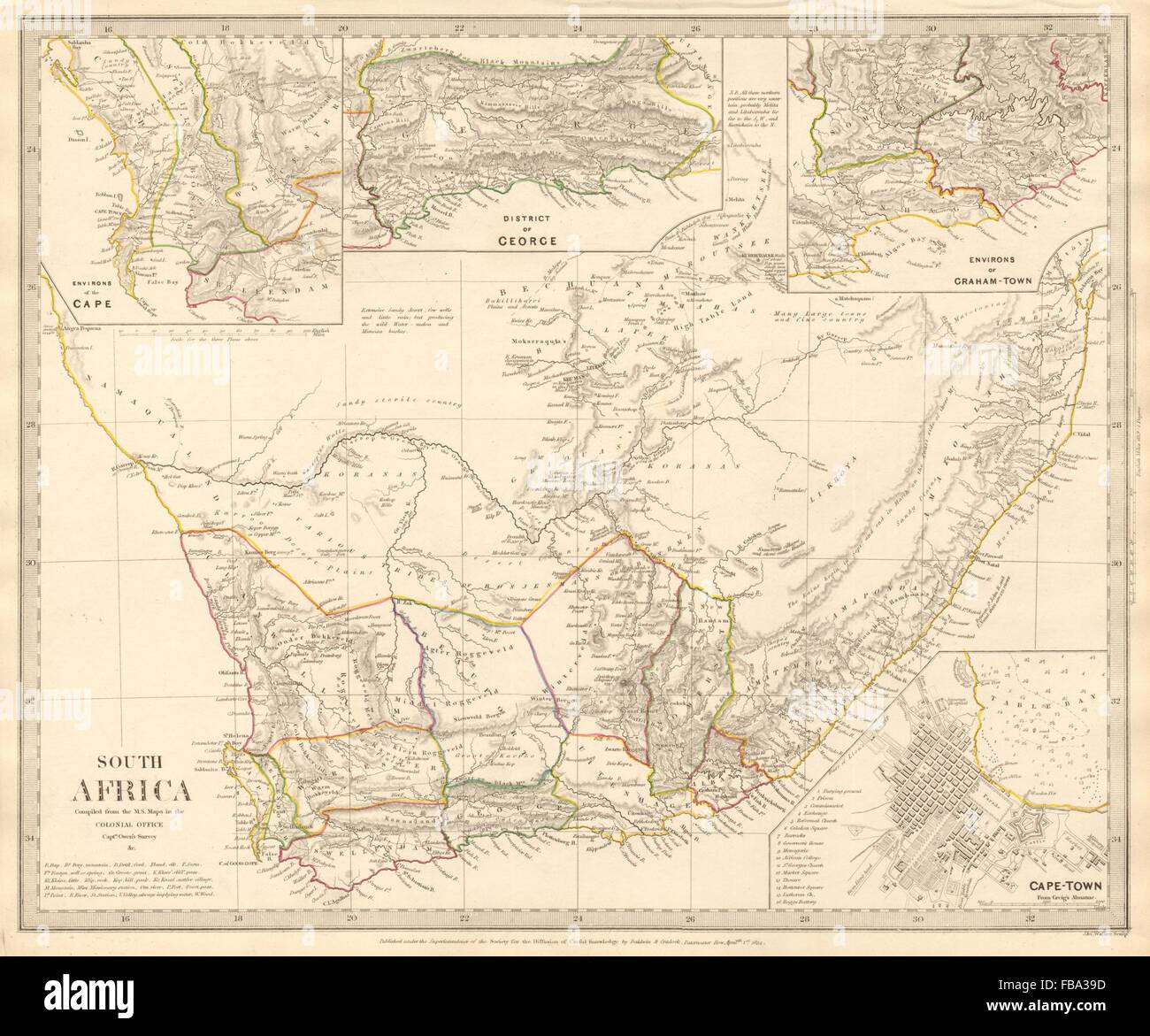 Map of the cape hi-res stock photography and images - Alamy