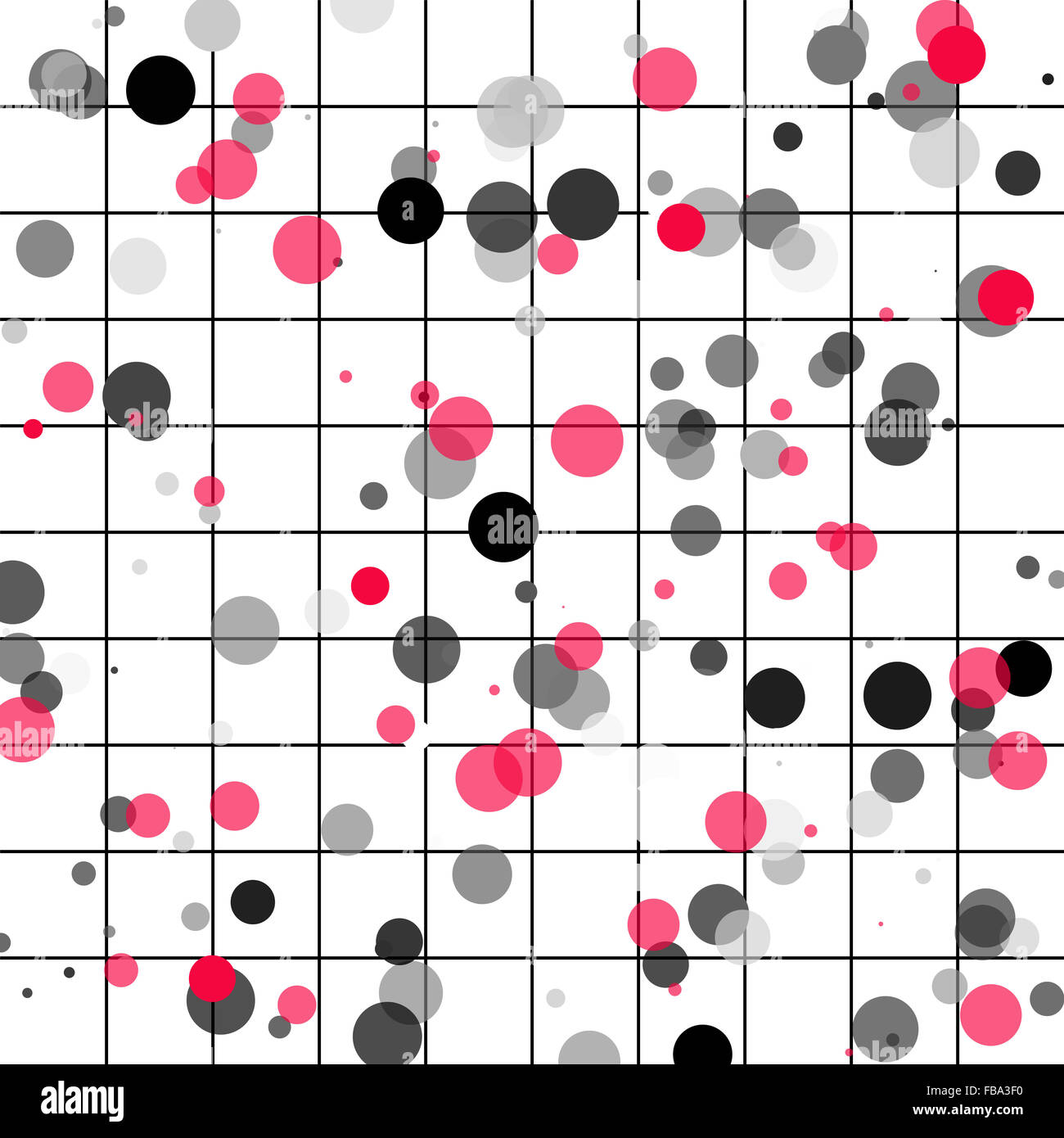 Spotted geometric pattern with lines and circles. Digital art Stock ...