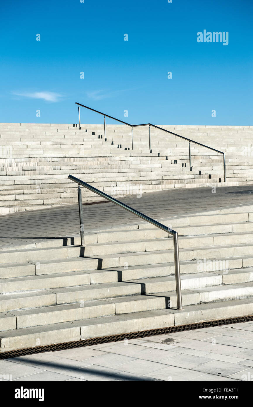 Spain, Catalonia, Barcelona, Steps and railing Stock Photo - Alamy