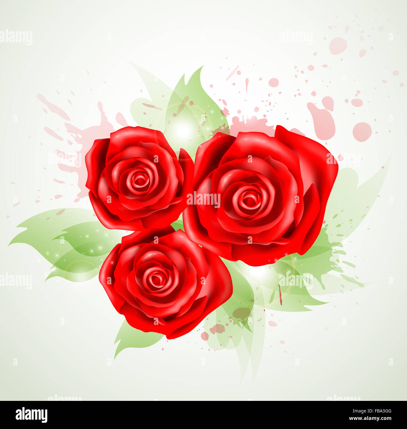 Abstract background with bouquet of red roses Stock Photo - Alamy