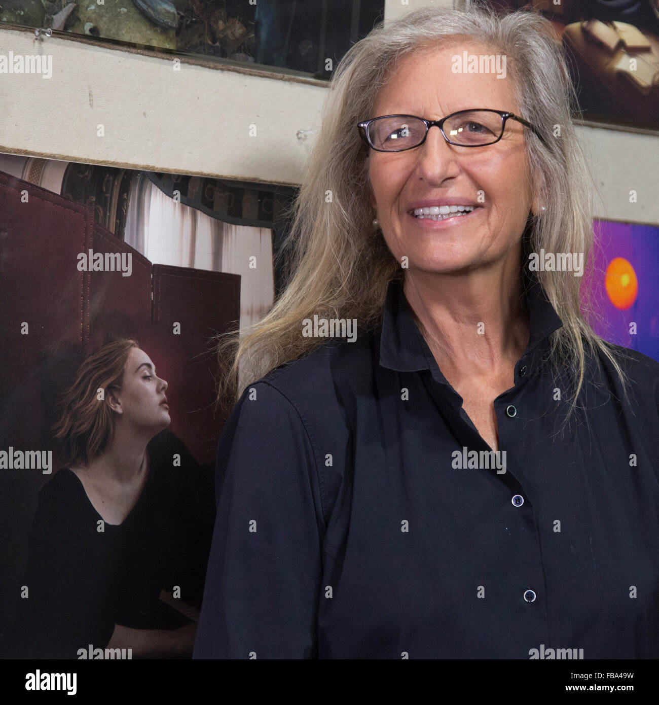 London, UK. 13 January 2016. Pictured: American photographer Annie ...