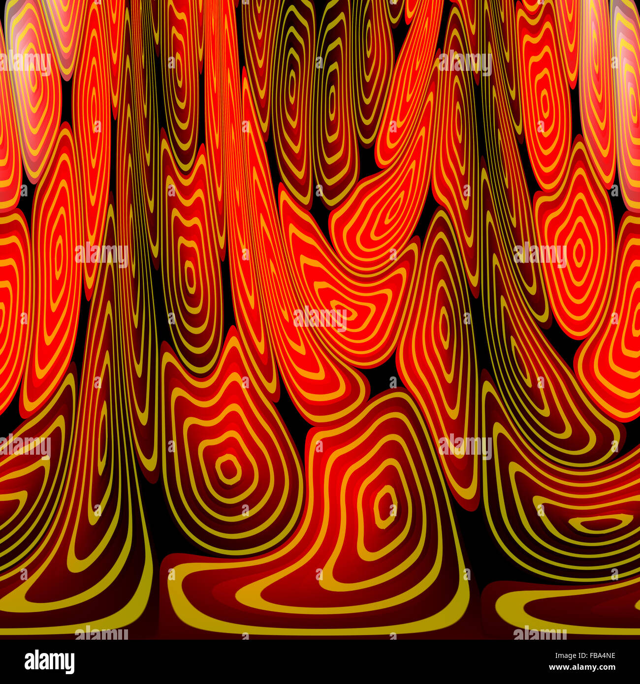 Molten lava flowing downwards. Digital art Stock Photo - Alamy