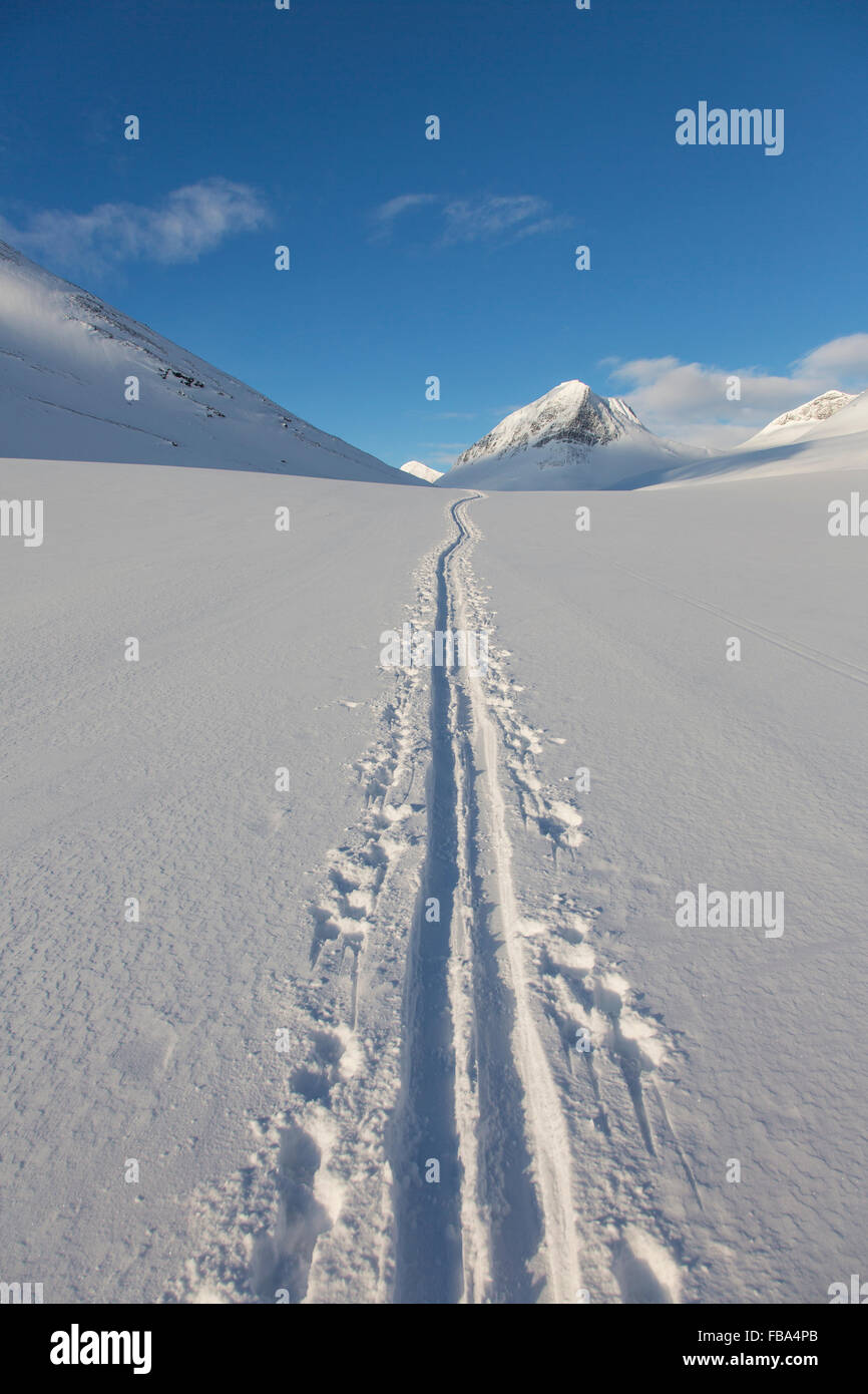 Tracks snow ski hi-res stock photography and images - Alamy
