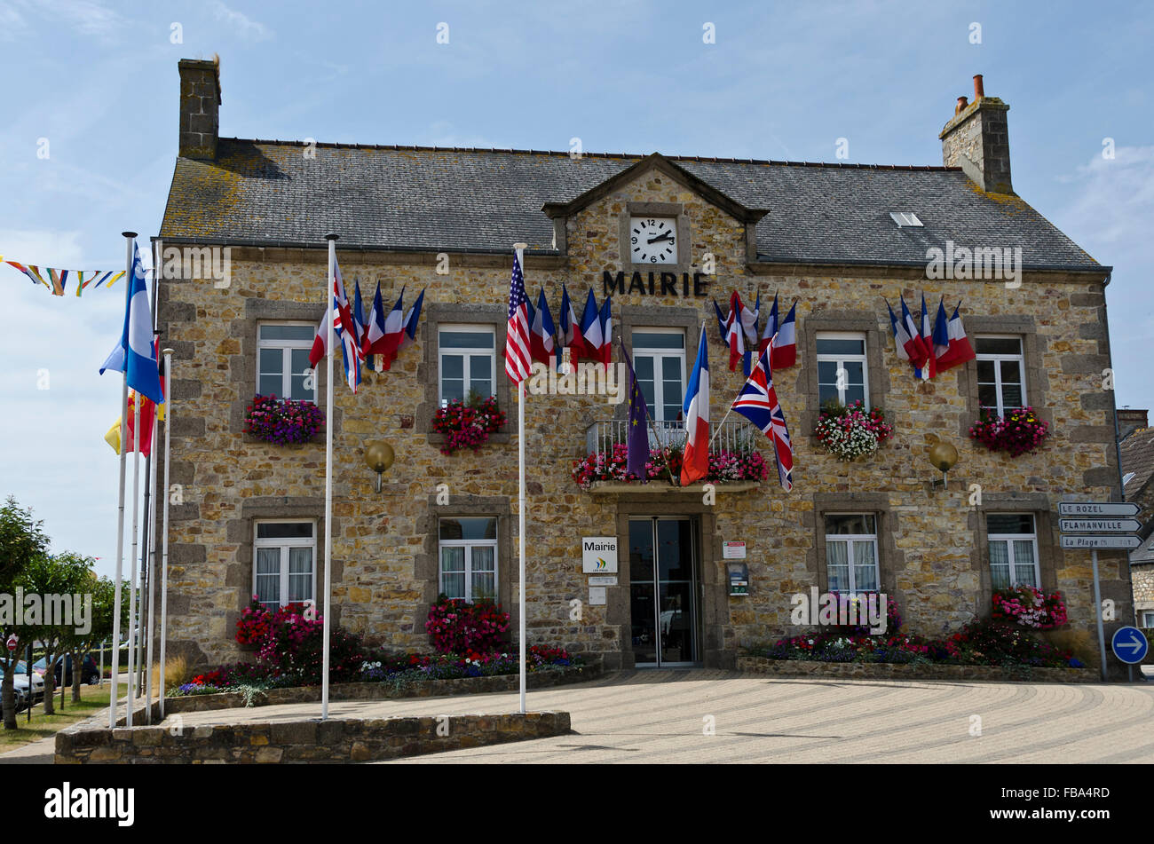 Typical French Town Hall in Normandy Stock Photo - Alamy