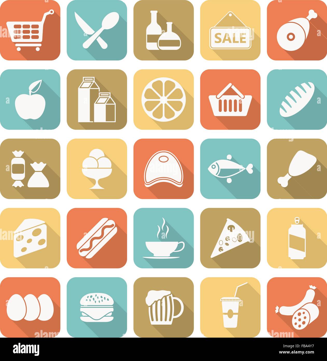 Prepared food drink icons Stock Vector Images - Alamy