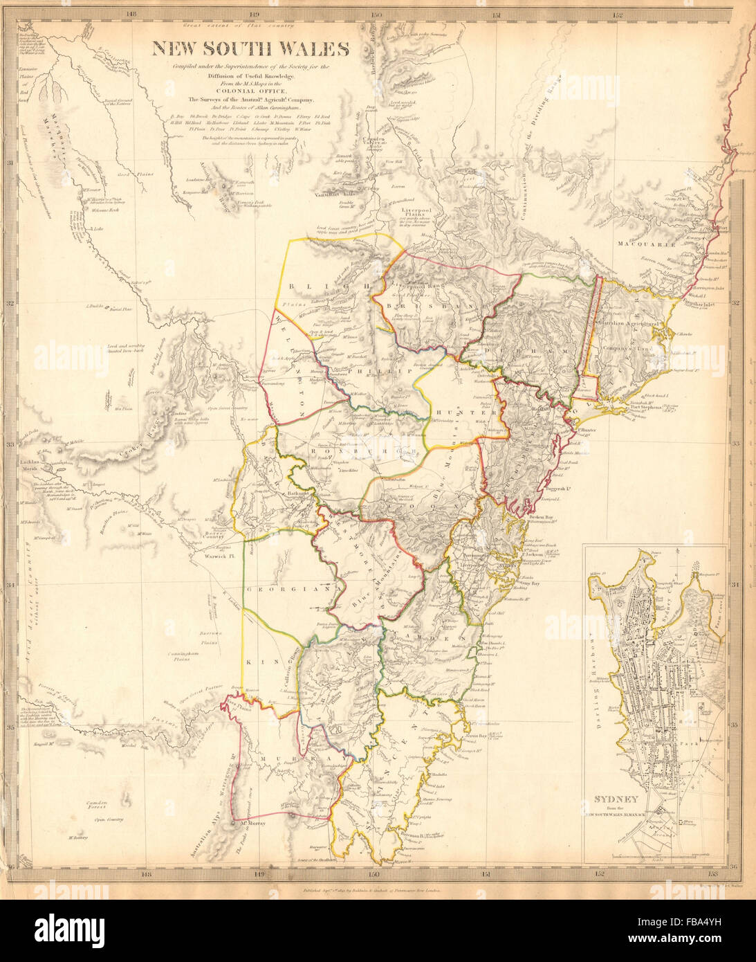 Colonial sydney map hi-res stock photography and images - Alamy