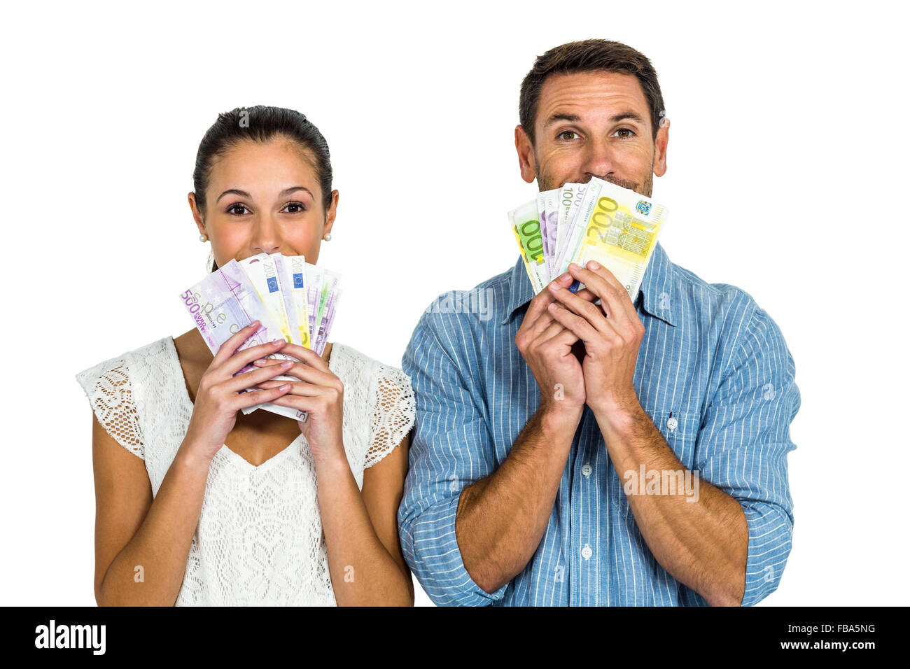 Woman excited money hi-res stock photography and images - Alamy