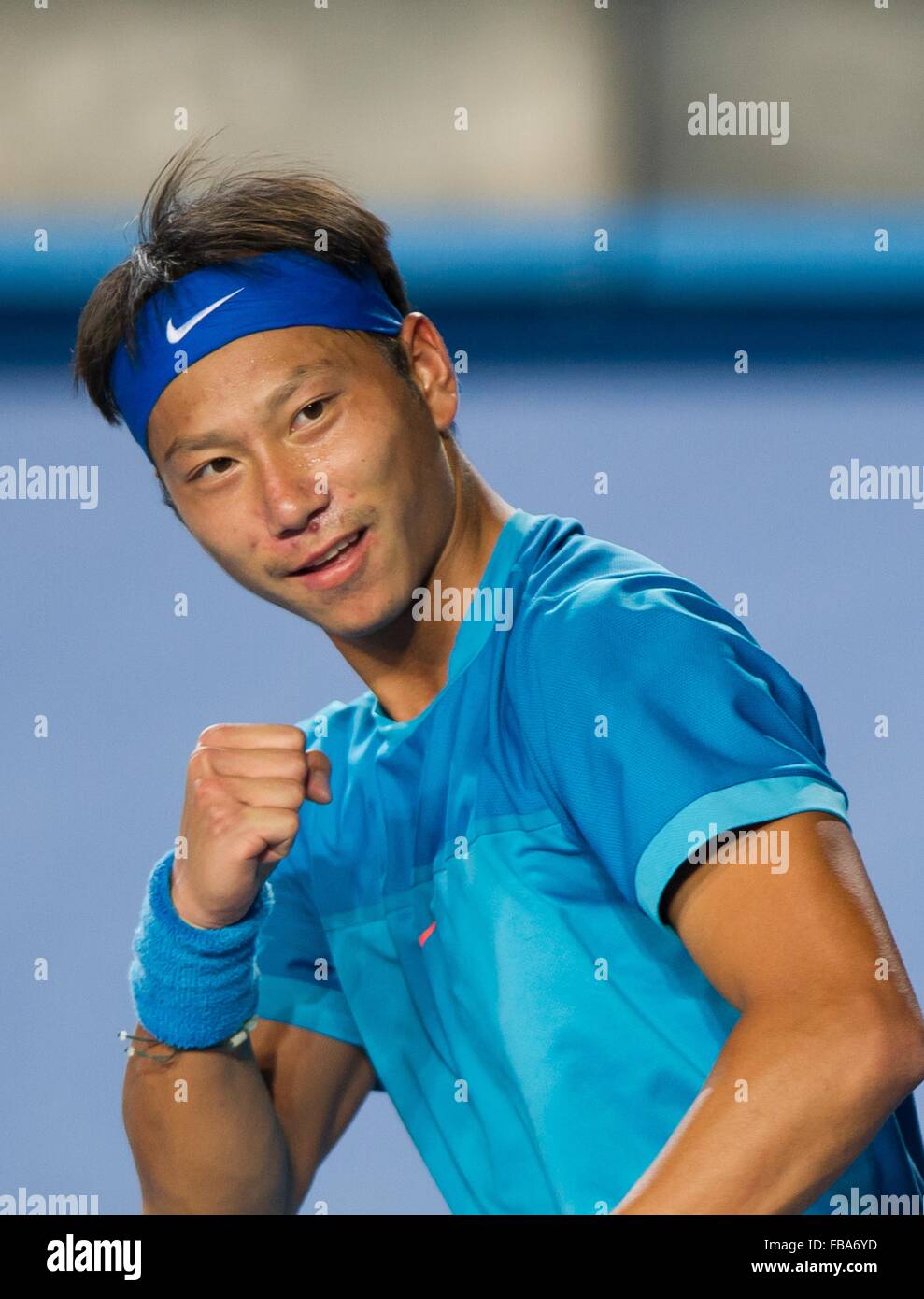 Melbourne, Australia. 13th Jan, 2016. Bai Yan of China celebrates after ...