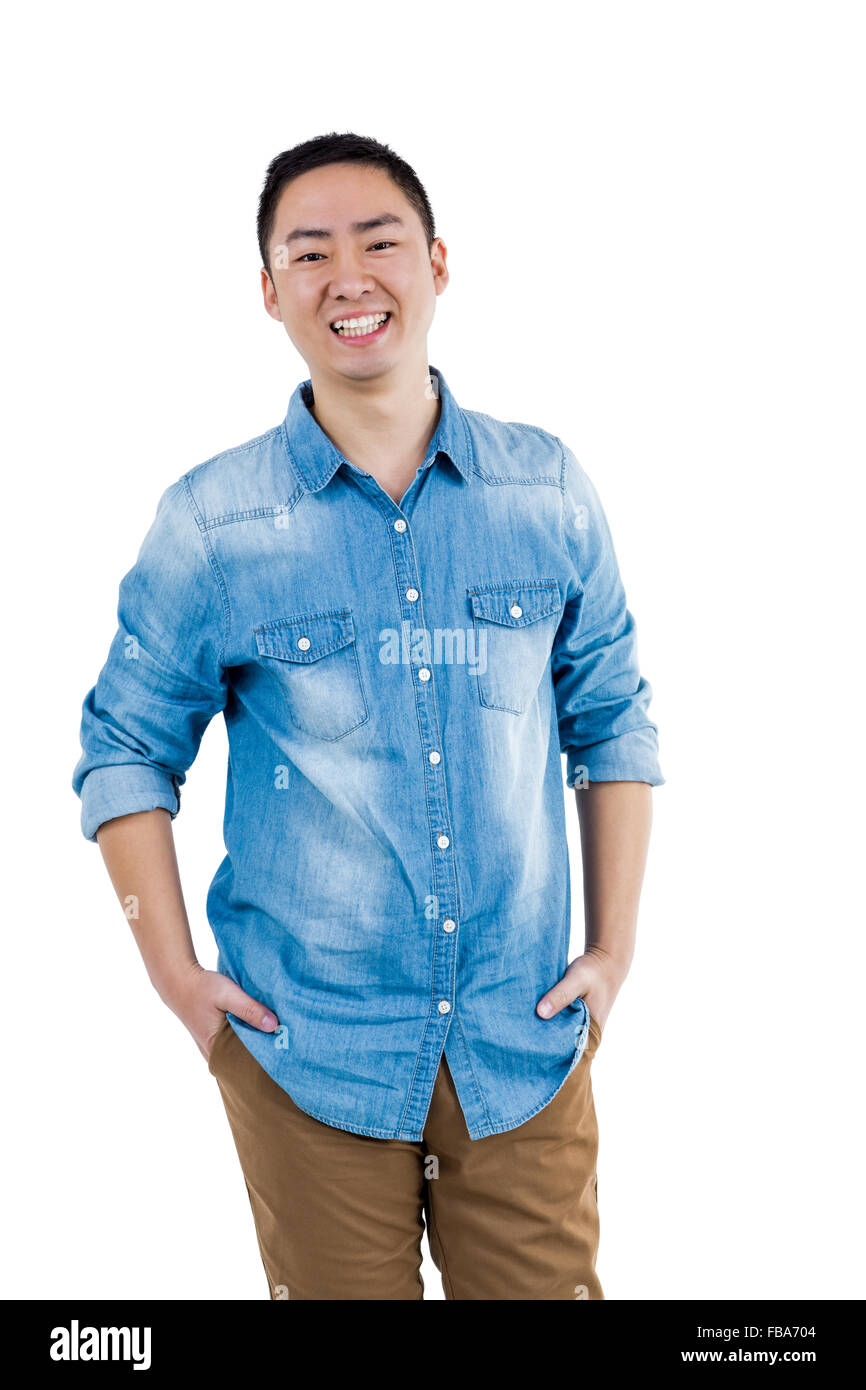 Young chinese man smiling happy hi-res stock photography and images - Alamy