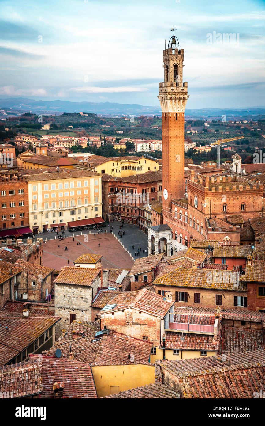 The wonderful medieval city of Siena in Tuscany region, italy Stock ...