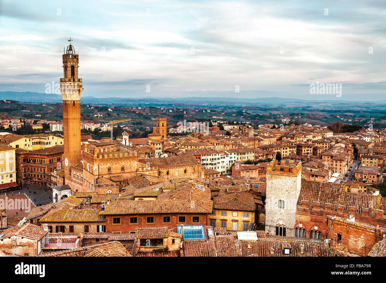 The wonderful medieval city of Siena in Tuscany region, italy Stock ...