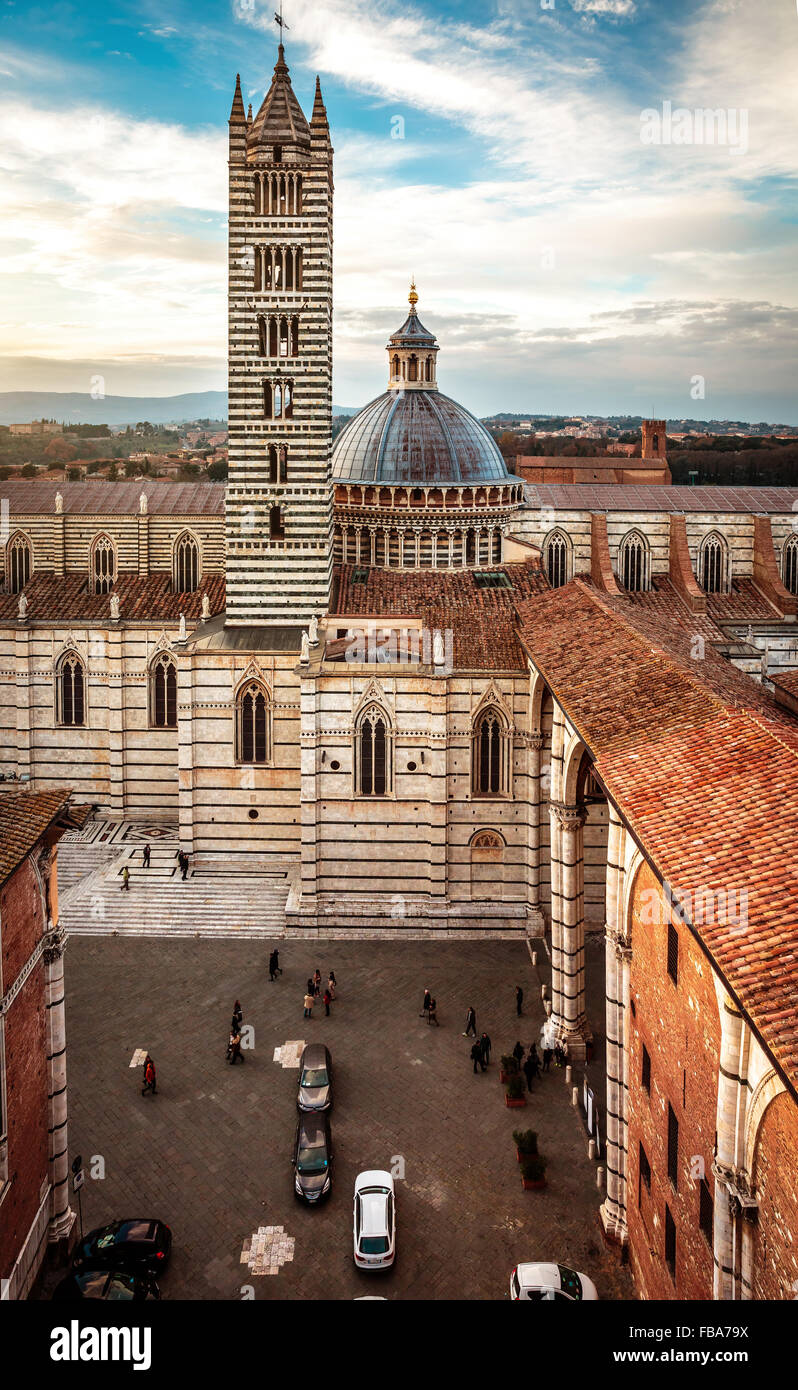 The wonderful medieval city of Siena in Tuscany region, italy Stock ...