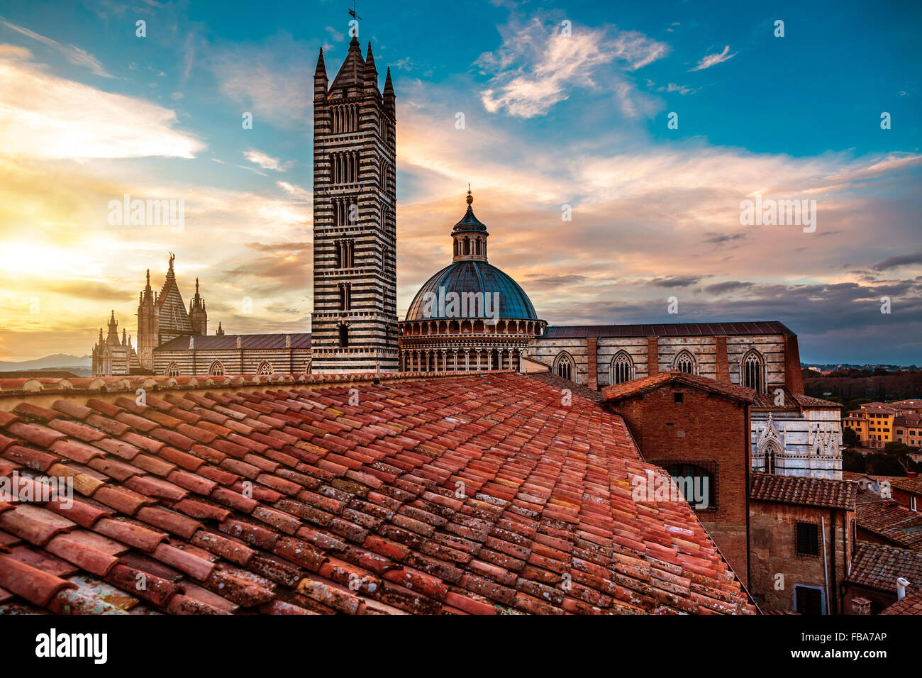 The wonderful medieval city of Siena in Tuscany region, italy Stock ...