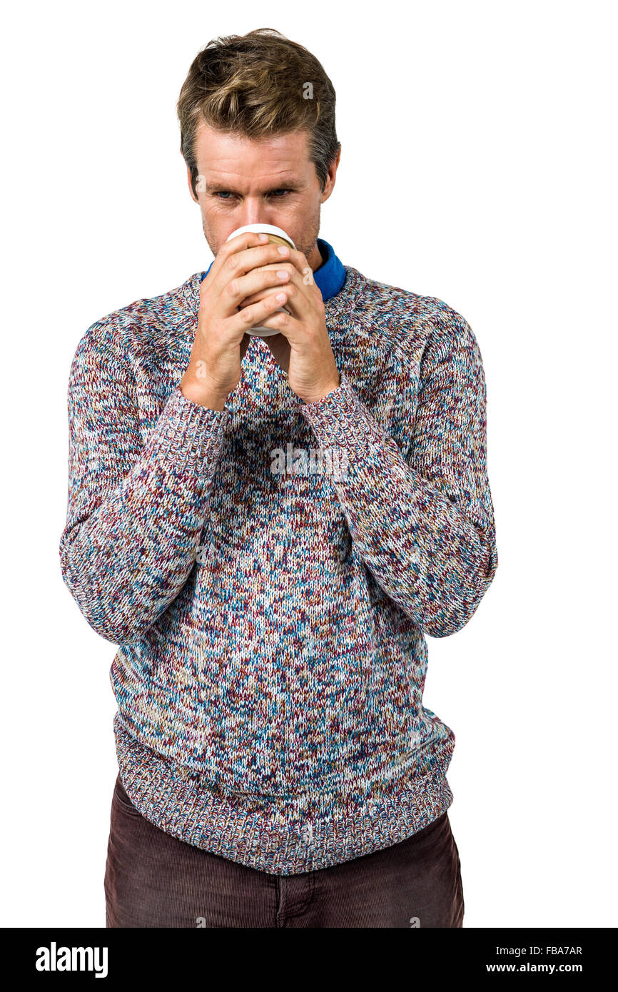 Handsome mature man coffee hi-res stock photography and images - Alamy