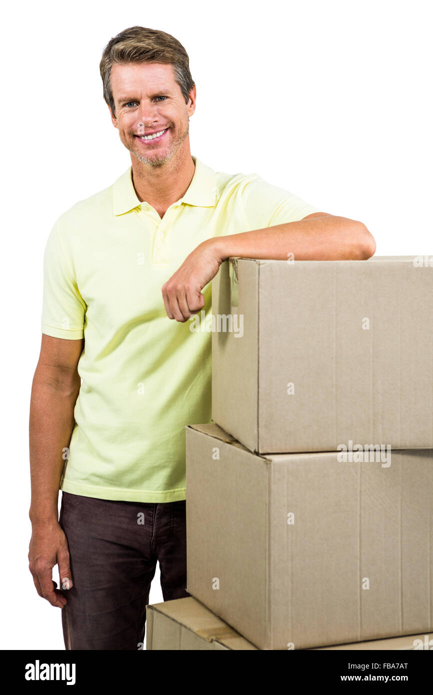 Man packing boxes hi-res stock photography and images - Alamy