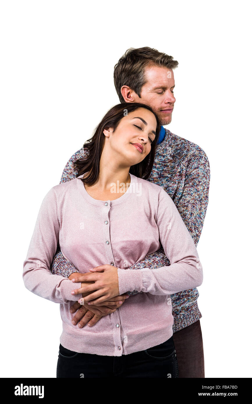 Close-up of romantic couple hugging Stock Photo - Alamy
