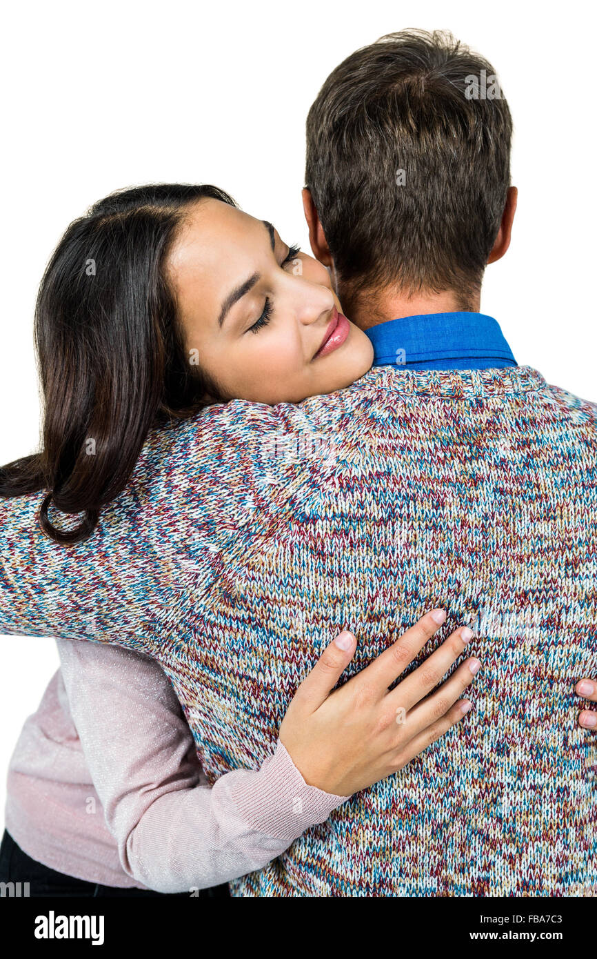 Mature woman hugging young man hi-res stock photography and images - Alamy