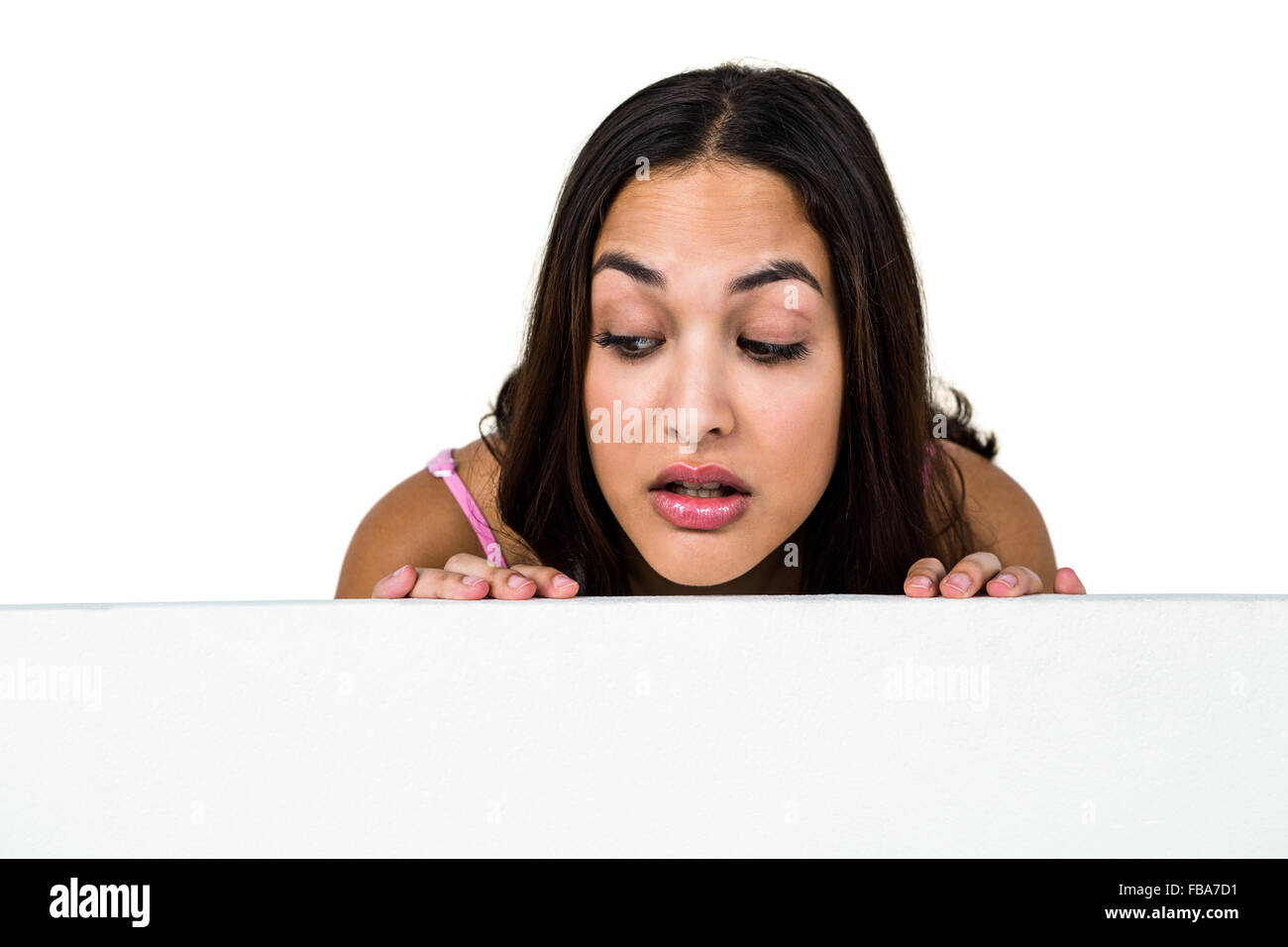 Peeking woman hi-res stock photography and images - Alamy