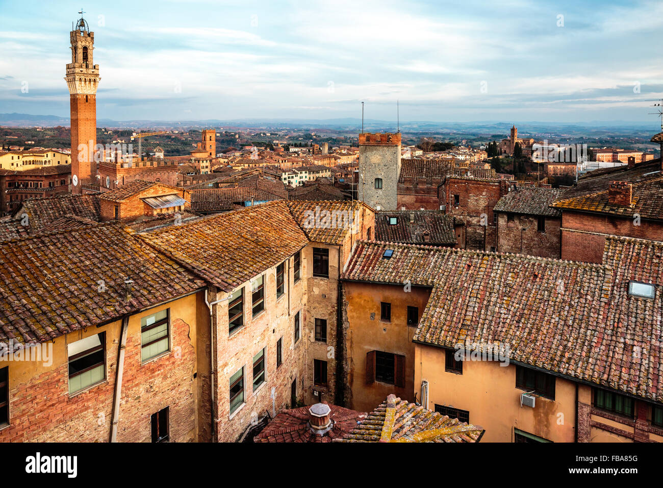 The wonderful medieval city of Siena in Tuscany region, italy Stock ...