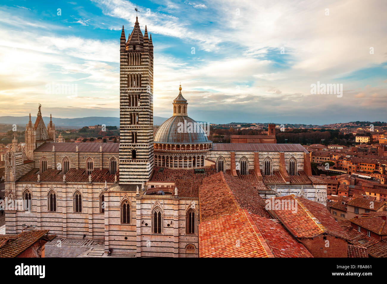 The wonderful medieval city of Siena in Tuscany region, italy Stock ...