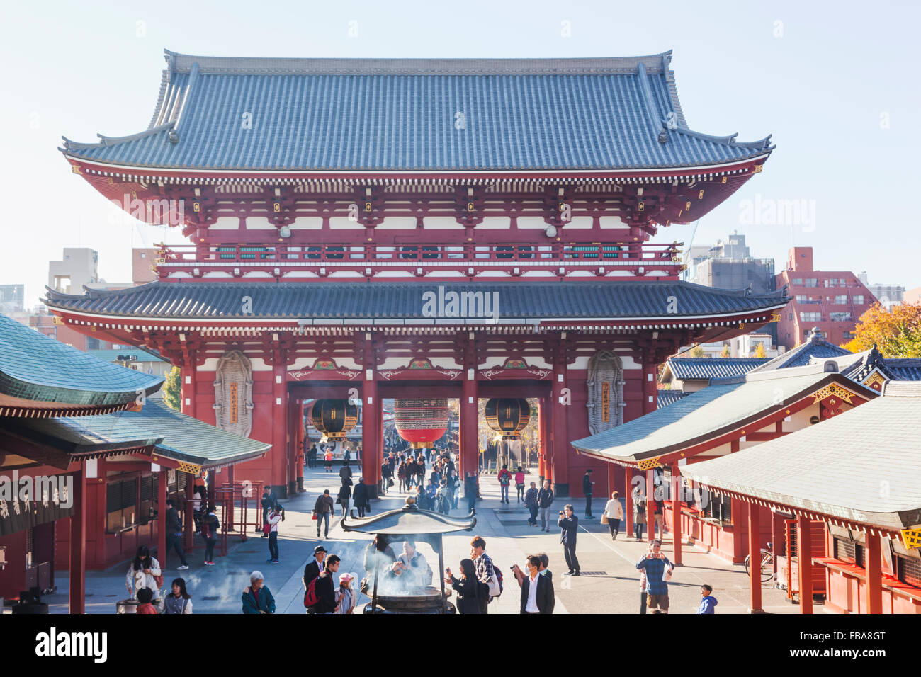 Japan, Honshu, Tokyo, Asakusa, Sensoji Temple aka Asakusa Kannon Temple ...