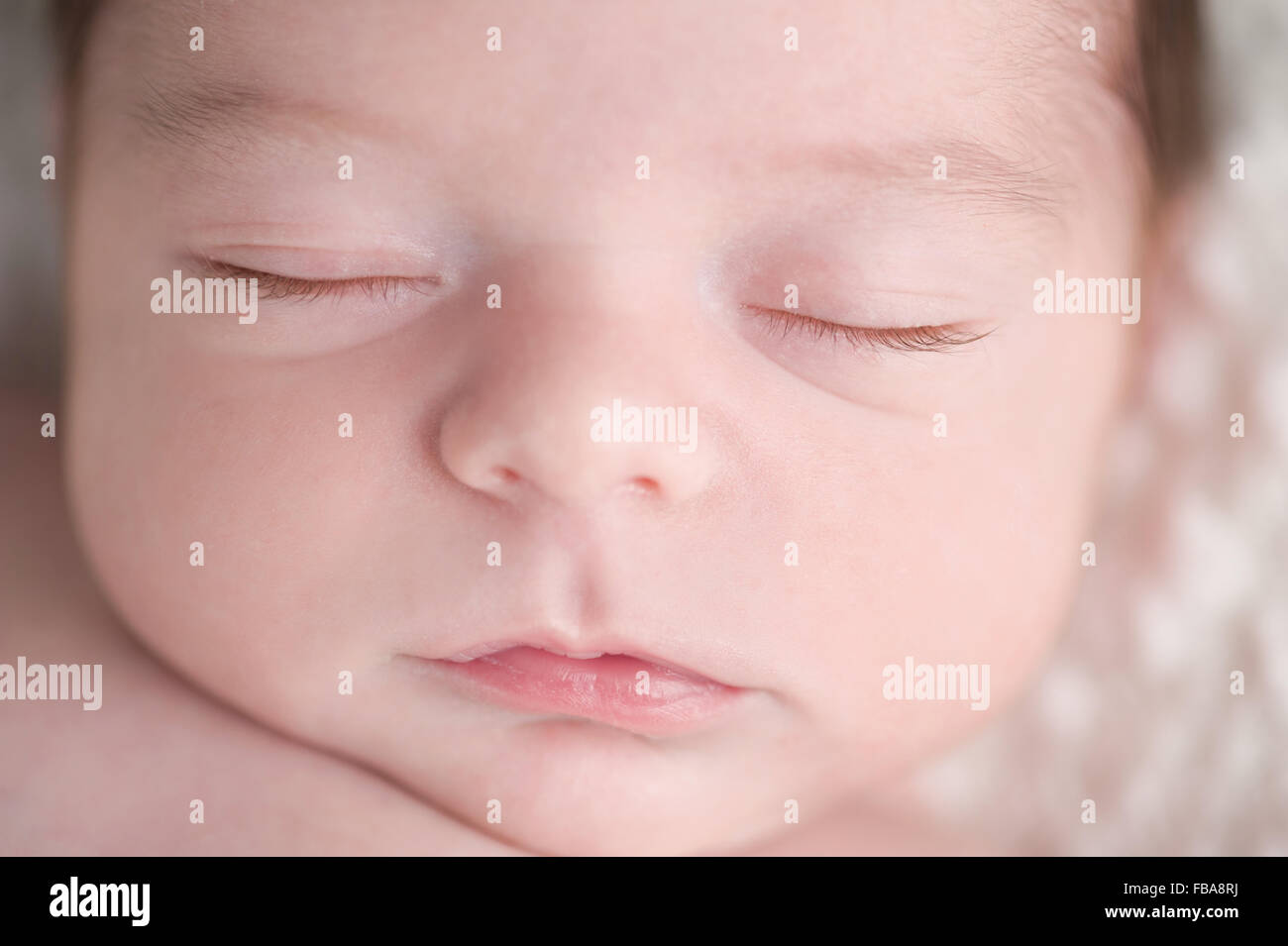 Close-up Shot of a Newborn Baby Boy's Face Stock Photo - Alamy