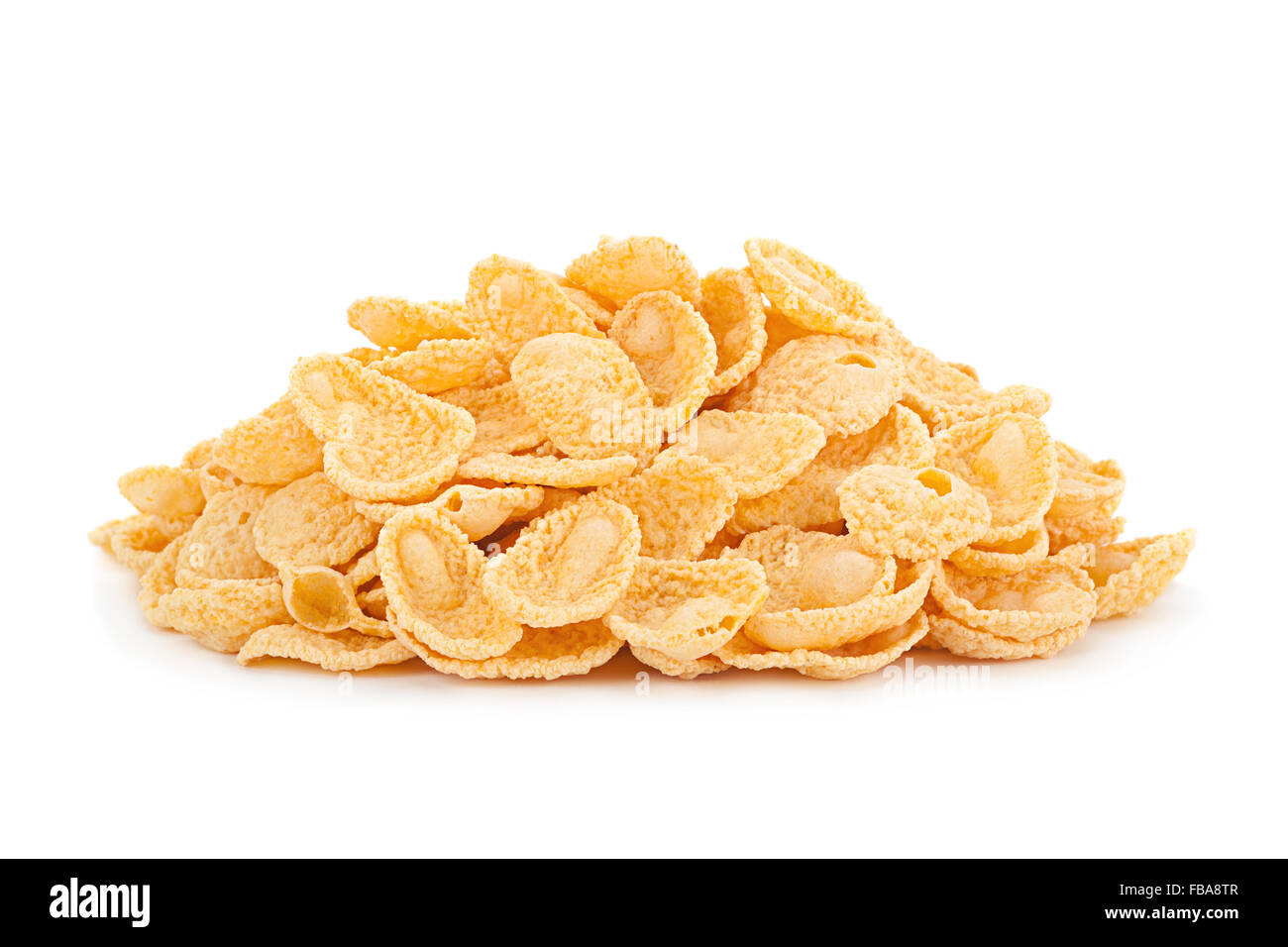 Corn flakes snack isolated on white background Stock Photo - Alamy