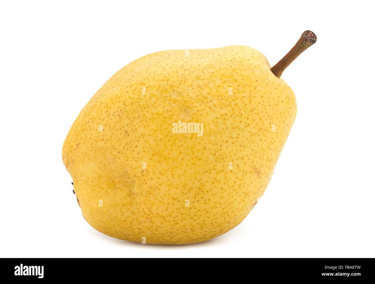 Yellow pear fruit isolated on white background Stock Photo - Alamy