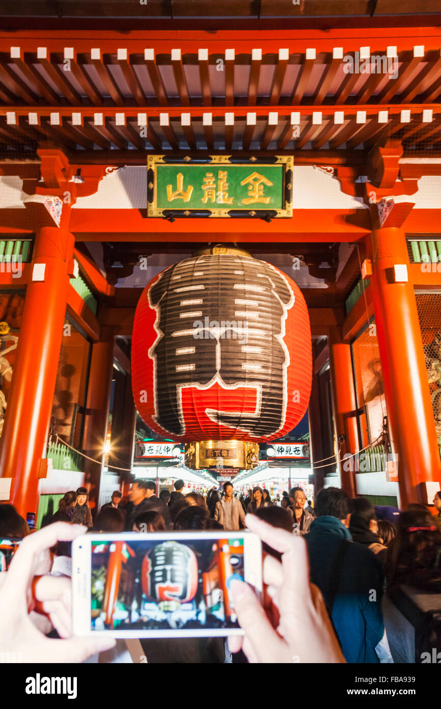 Japan, Honshu, Tokyo, Asakusa, Sensoji Temple aka Asakusa Kannon Temple ...