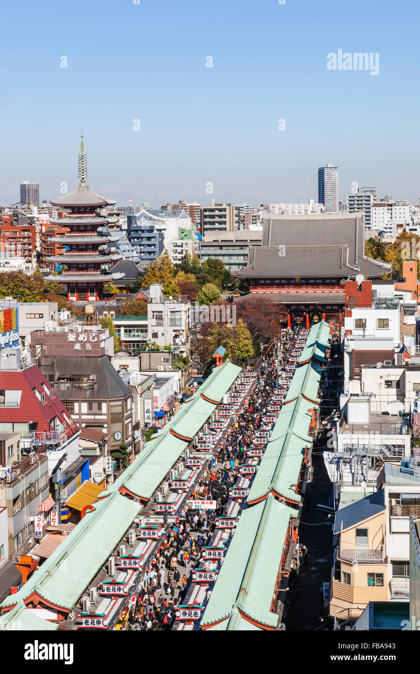Nakamise Shopping Street And Sensoji Temple Aka Asakusa Kannon Temple ...