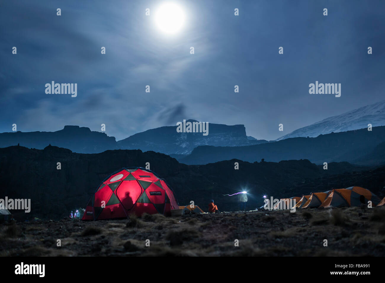 Tent moon moonlight hi-res stock photography and images - Alamy