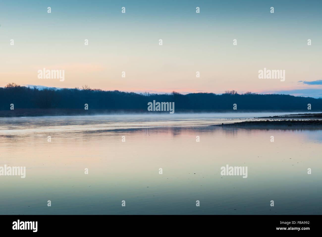 Oder River (between Germany and Poland) seen at dawn Stock Photo - Alamy