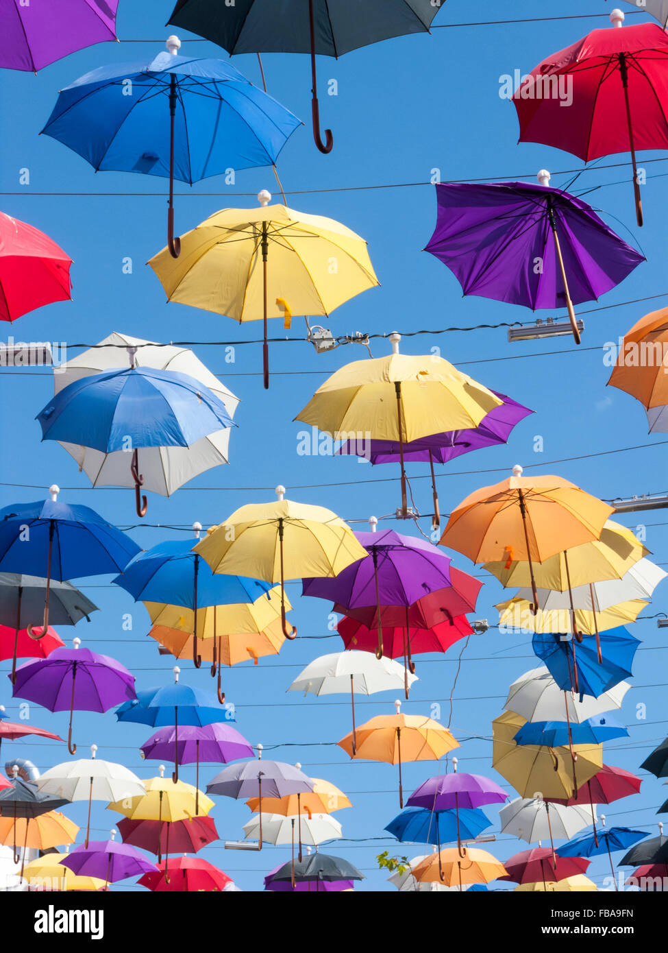 Umbrellas above a street in Antalya, Turkey Stock Photo - Alamy