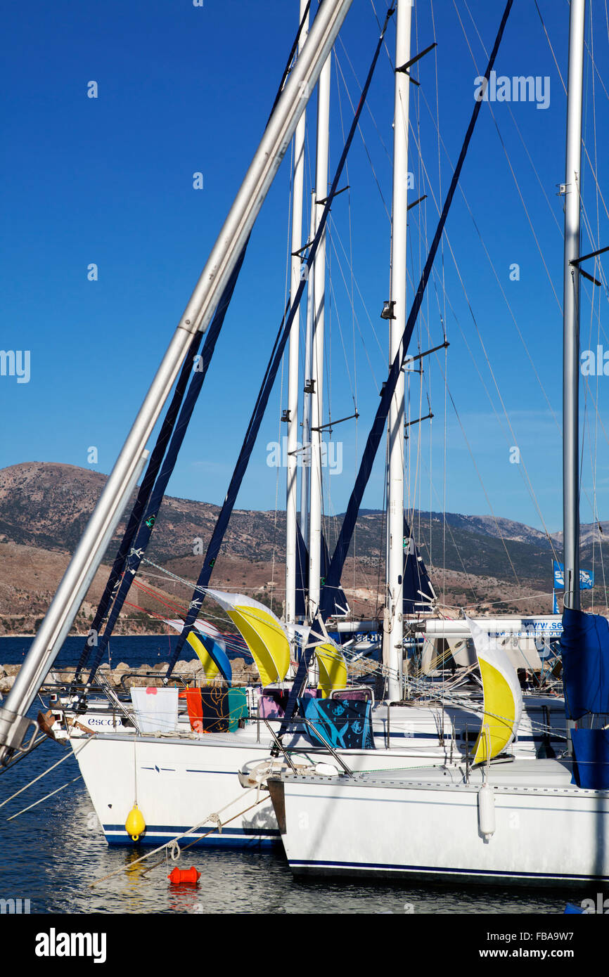 Town of Lixouri harbor, Kefalonia, Ionian islands, Greece Stock Photo ...