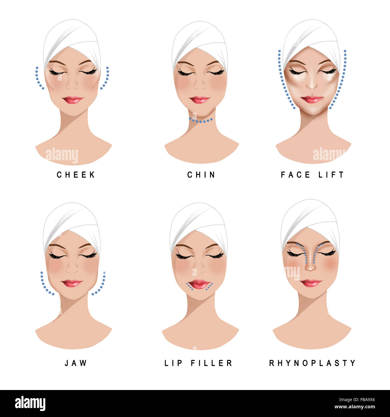 Cosmetic treatments Cut Out Stock Images & Pictures - Alamy