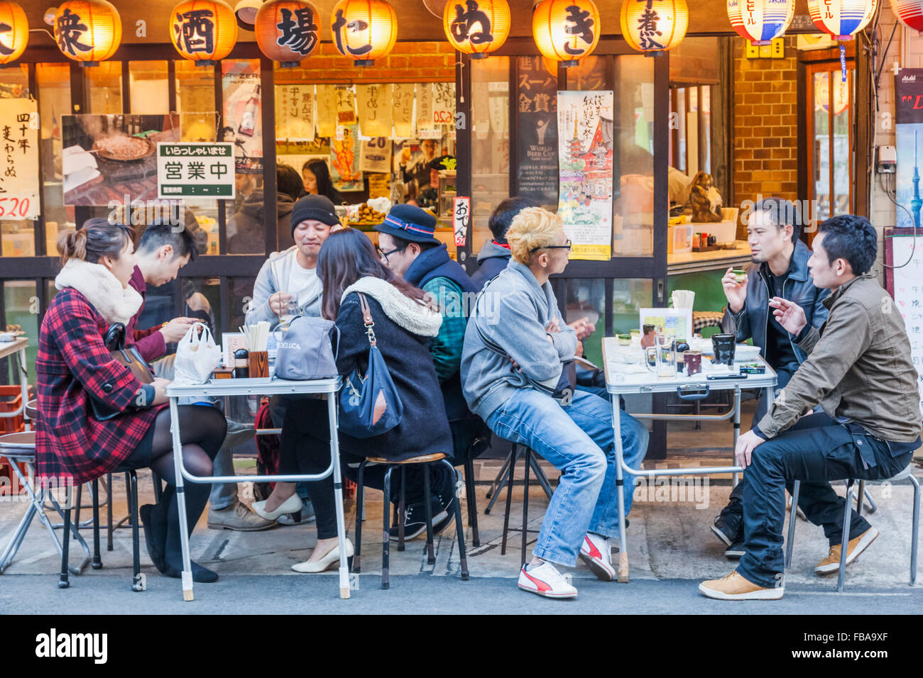 Japan, Honshu, Tokyo, Asakusa, Outdoor Restaurant Stock Photo - Alamy