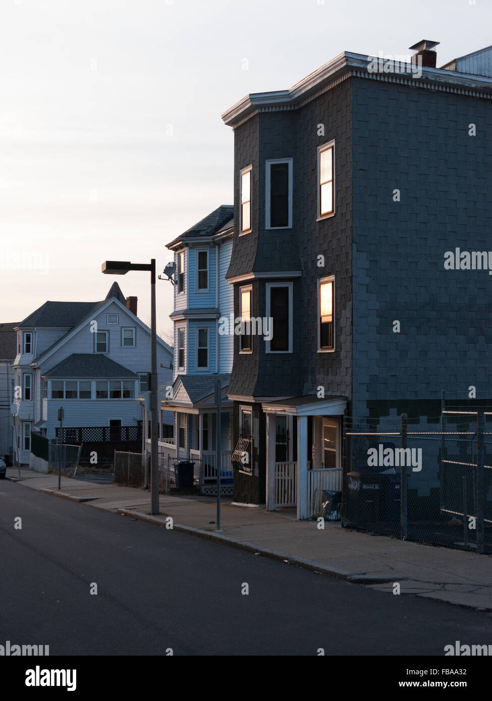 Townhouse in Boston, Massachusetts seen in the evening Stock Photo - Alamy
