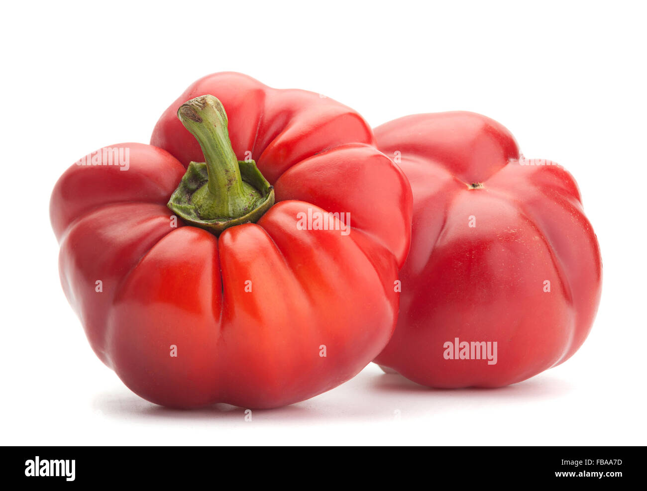 Red pepper vegetable isolated on white background Stock Photo - Alamy