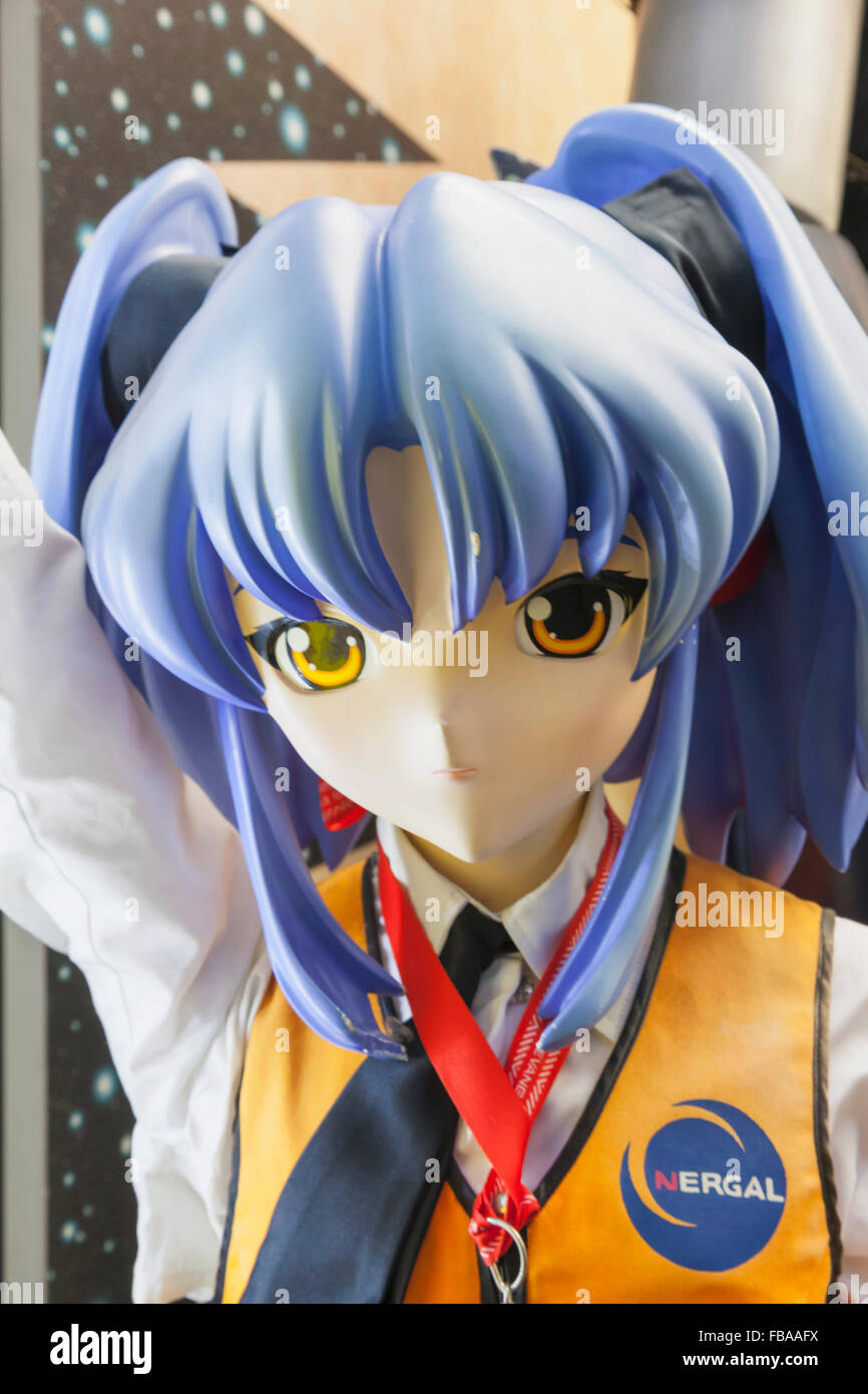 Japan, Honshu, Tokyo, Akihabara, Model of Anime Character Stock Photo ...
