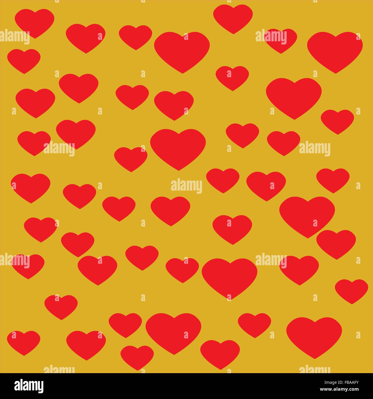 Red Heart with yellow background Stock Vector Image & Art - Alamy