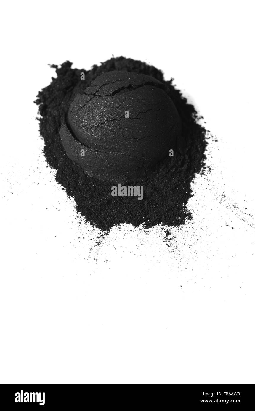 Activated charcoal powder shot with a macro lens Stock Photo - Alamy