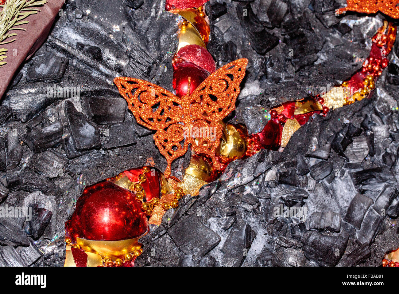 bright holiday cheerful decoration in the form of a garland Stock Photo ...