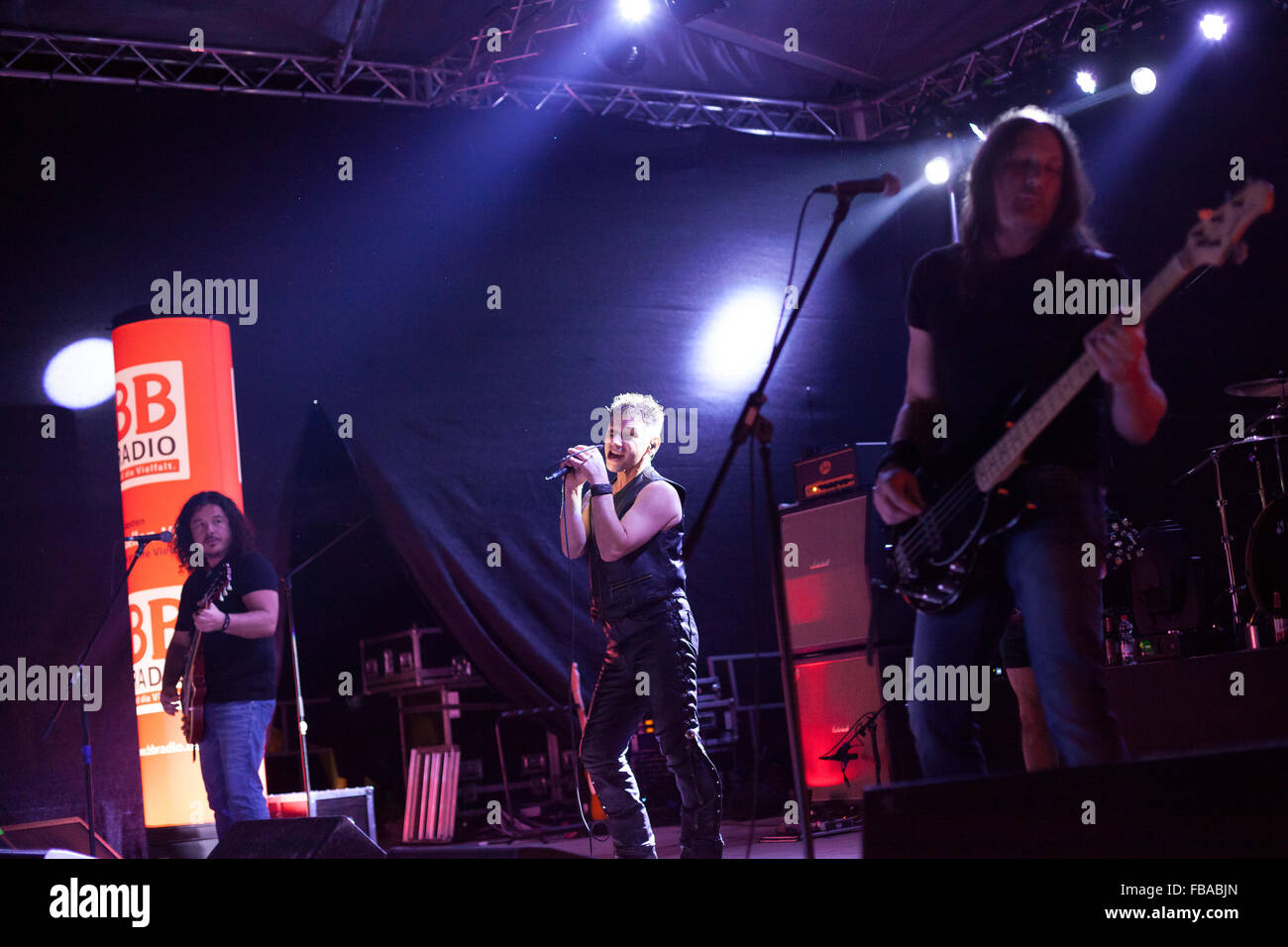 Danny of BON AC/DC tribute band at Altstadtfest 2015, Frankfurt (Oder ...