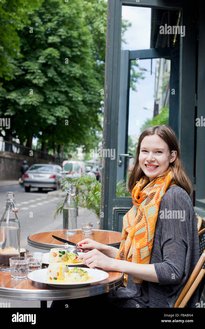French Woman Sitting Outside Cafe High Resolution Stock Photography and ...