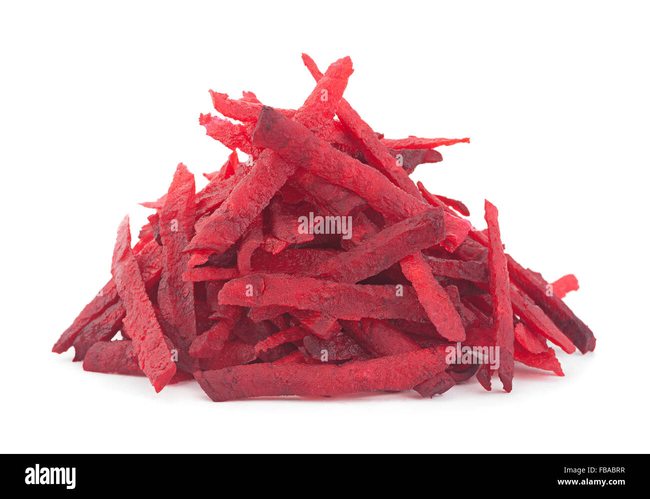 Beet vegetable grated closeup isolated on white Stock Photo - Alamy