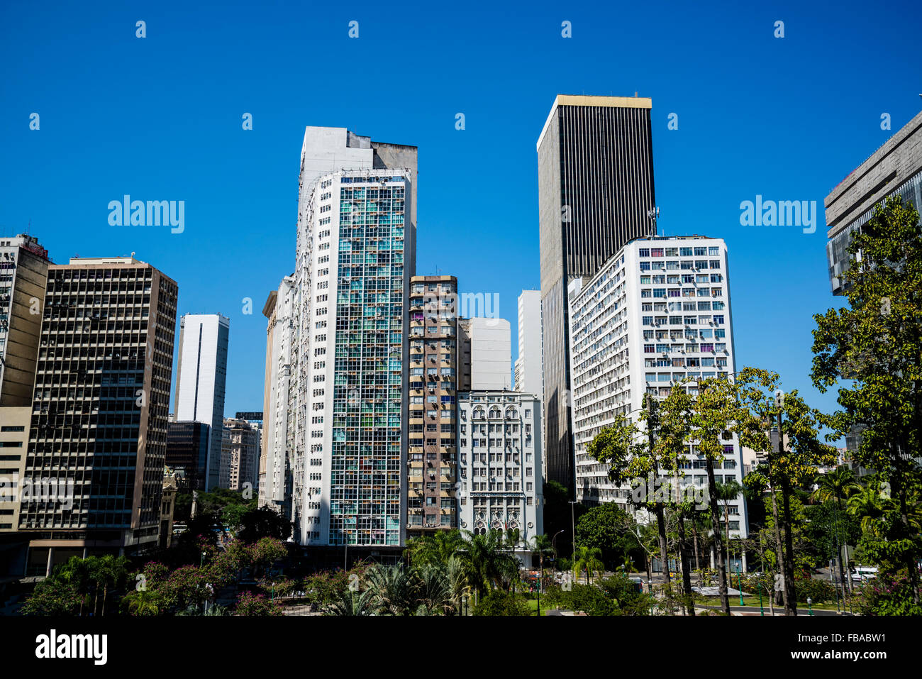 Heavy urban development, Largo da Carioca, Rio de Janeiro, Brazil Stock ...